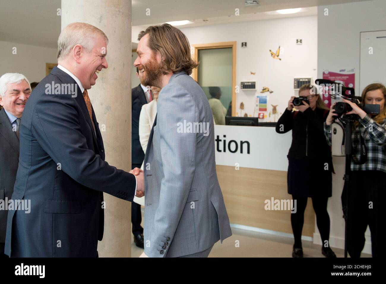 The Duke of York meets artist Rolf Knudsen during a visit to the Royal ...
