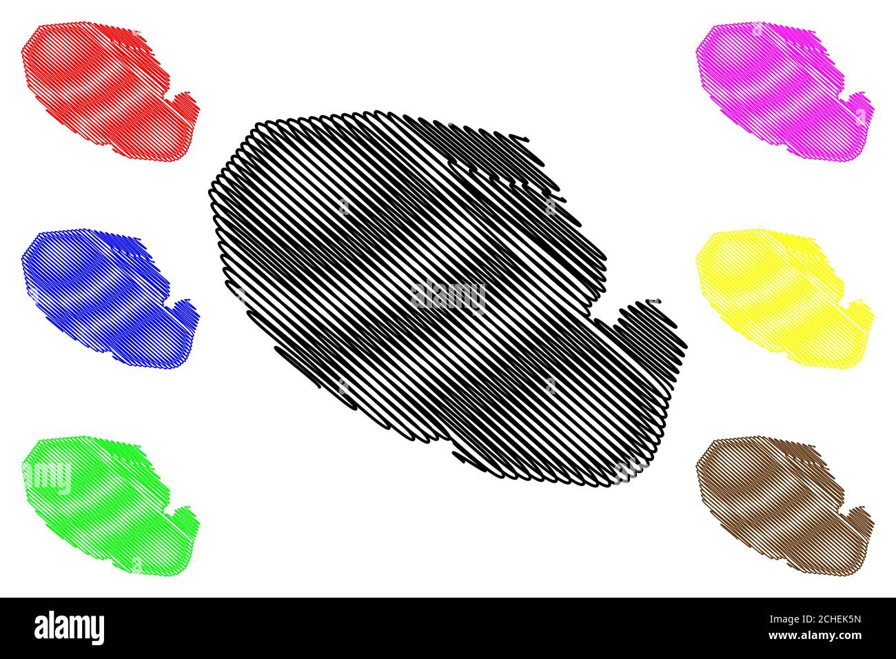 Samarkand City (Republic of Uzbekistan) map vector illustration ...