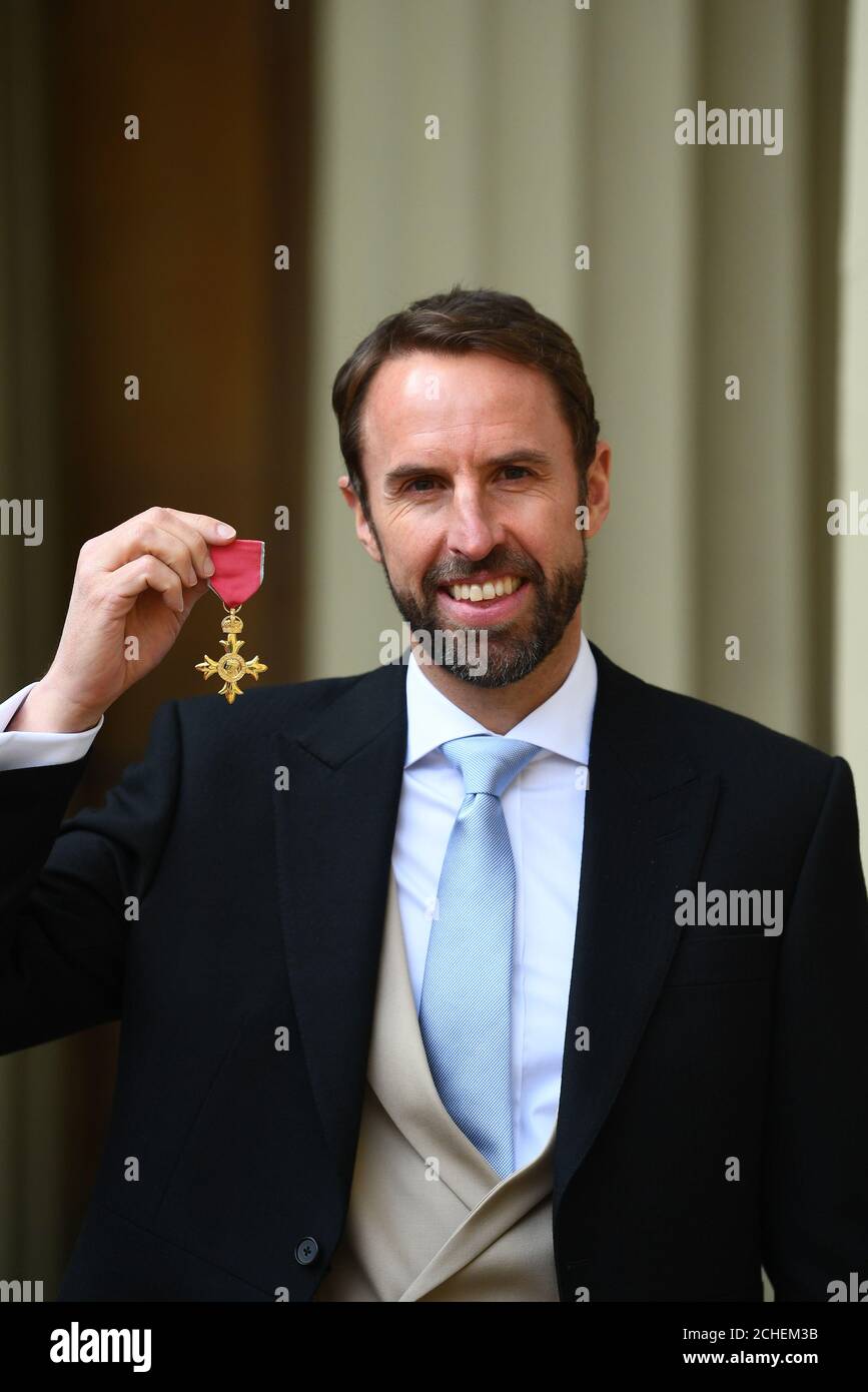 England football manager gareth southgate obe investiture ceremony ...