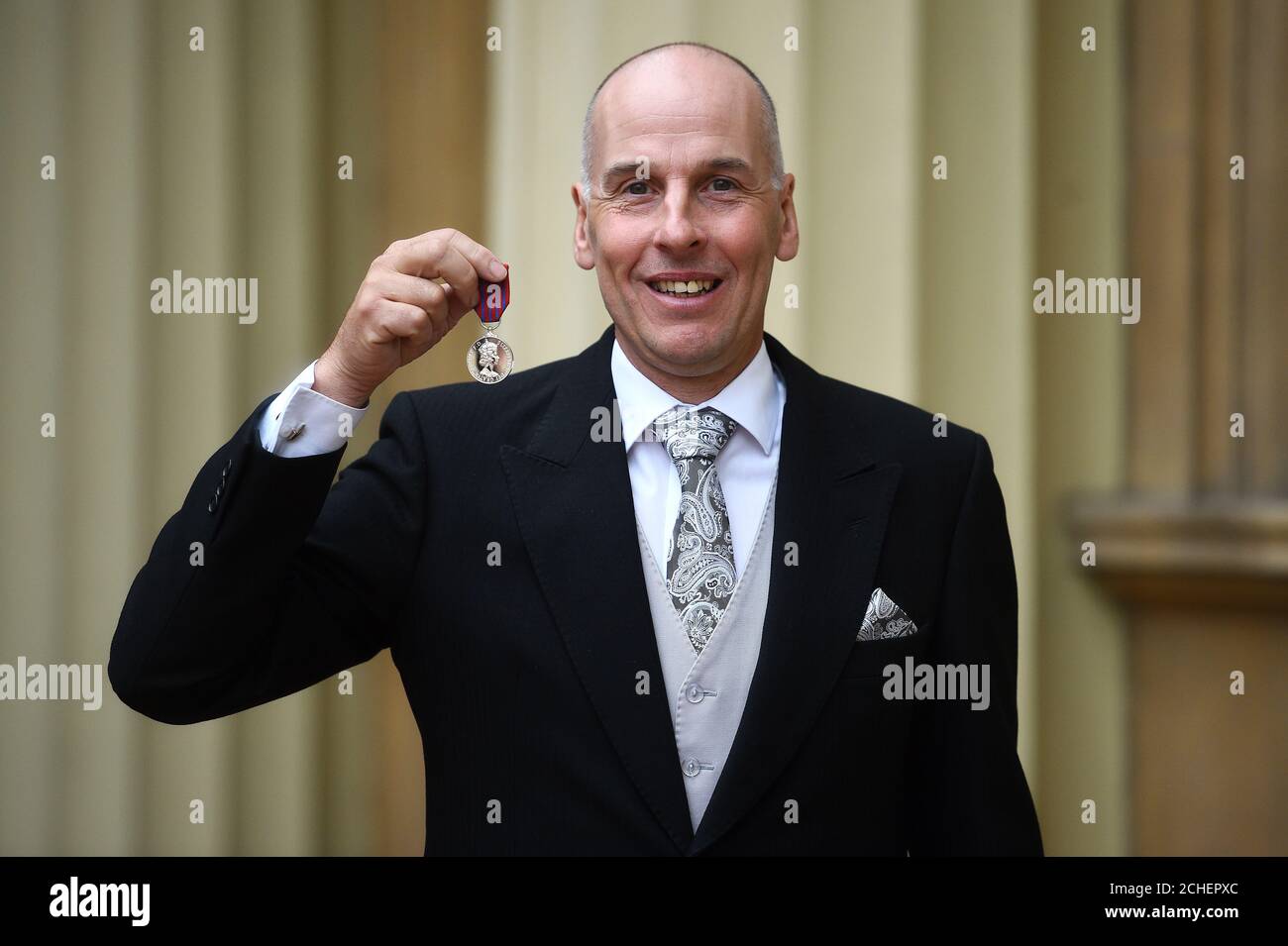 Richard Stanton with the George Medal for rescuing those trapped in a ...