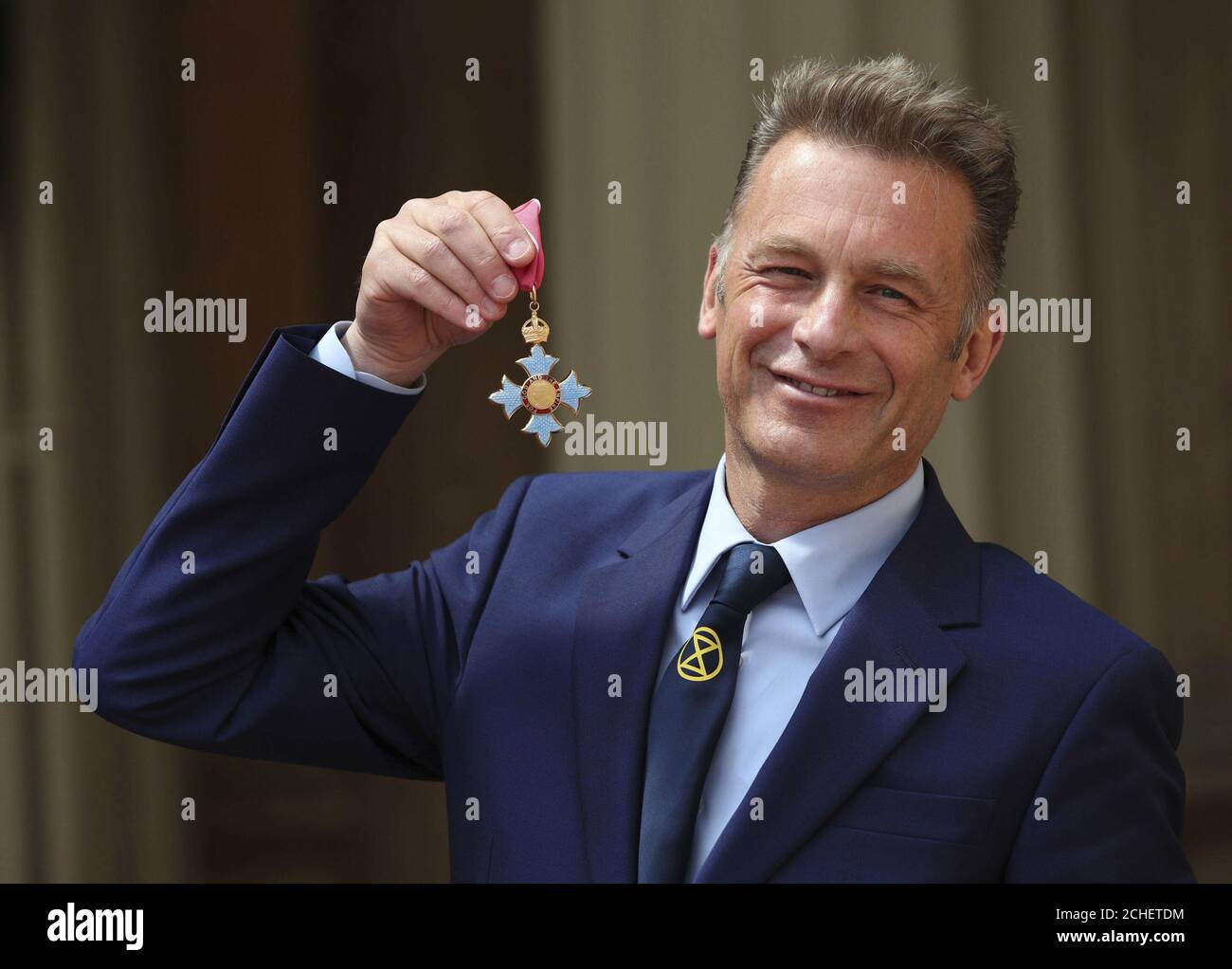 Chris Packham with his CBE following an investiture ceremony at ...