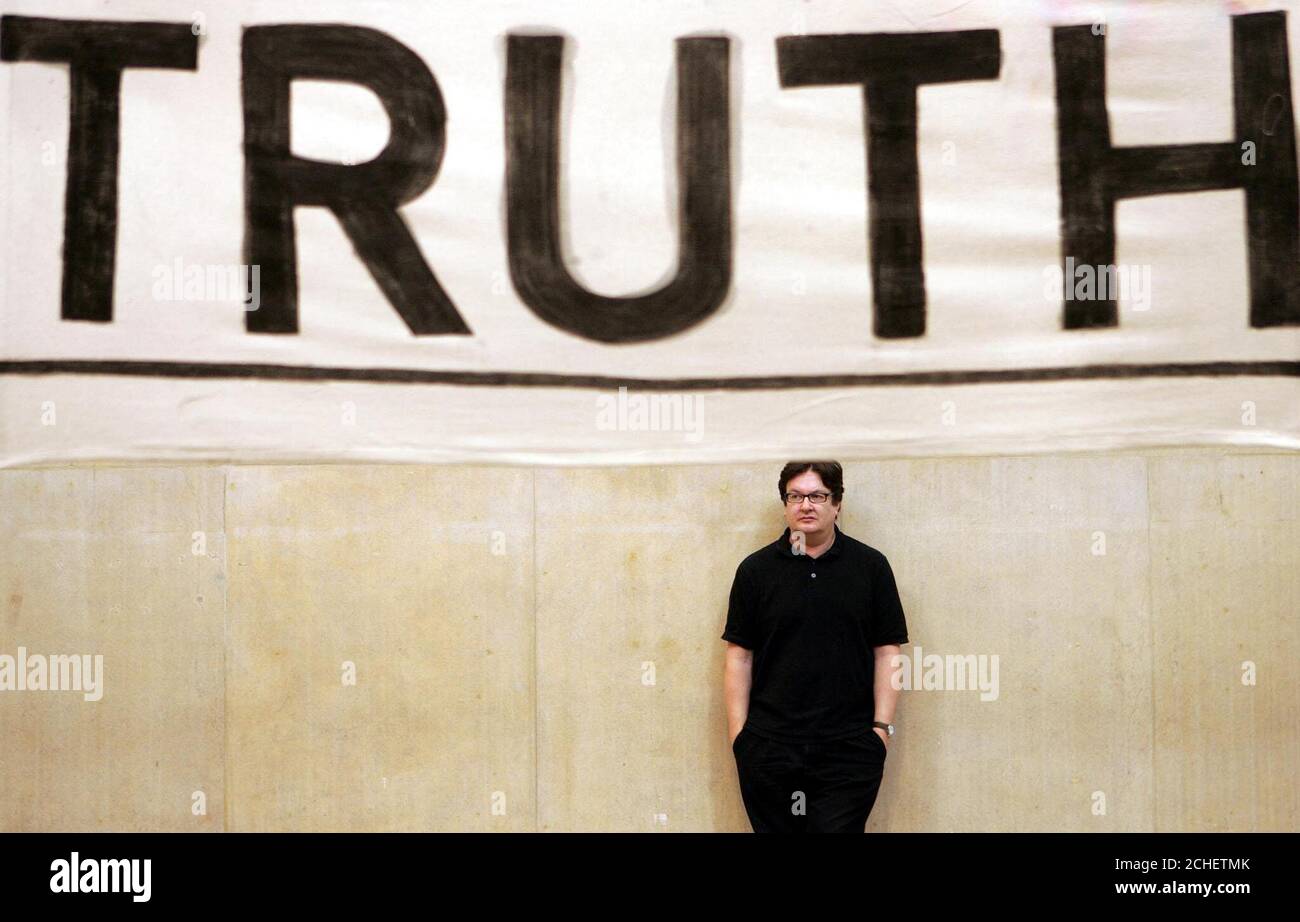 Artist Mark Wallinger at the unveiling of his installation State ...