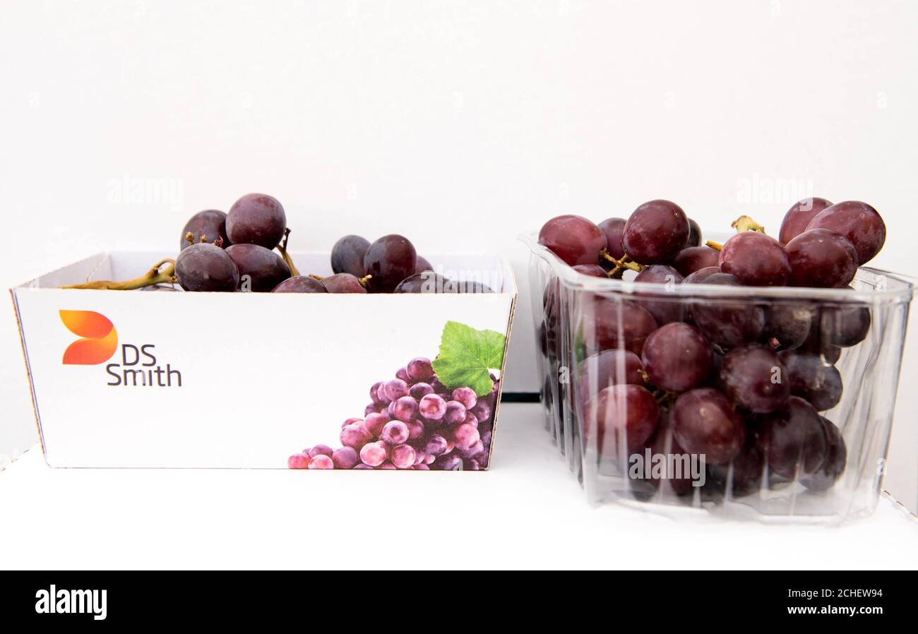 EDITORIAL USE ONLY An illustrated cardboard fruit punnet designed by DS ...