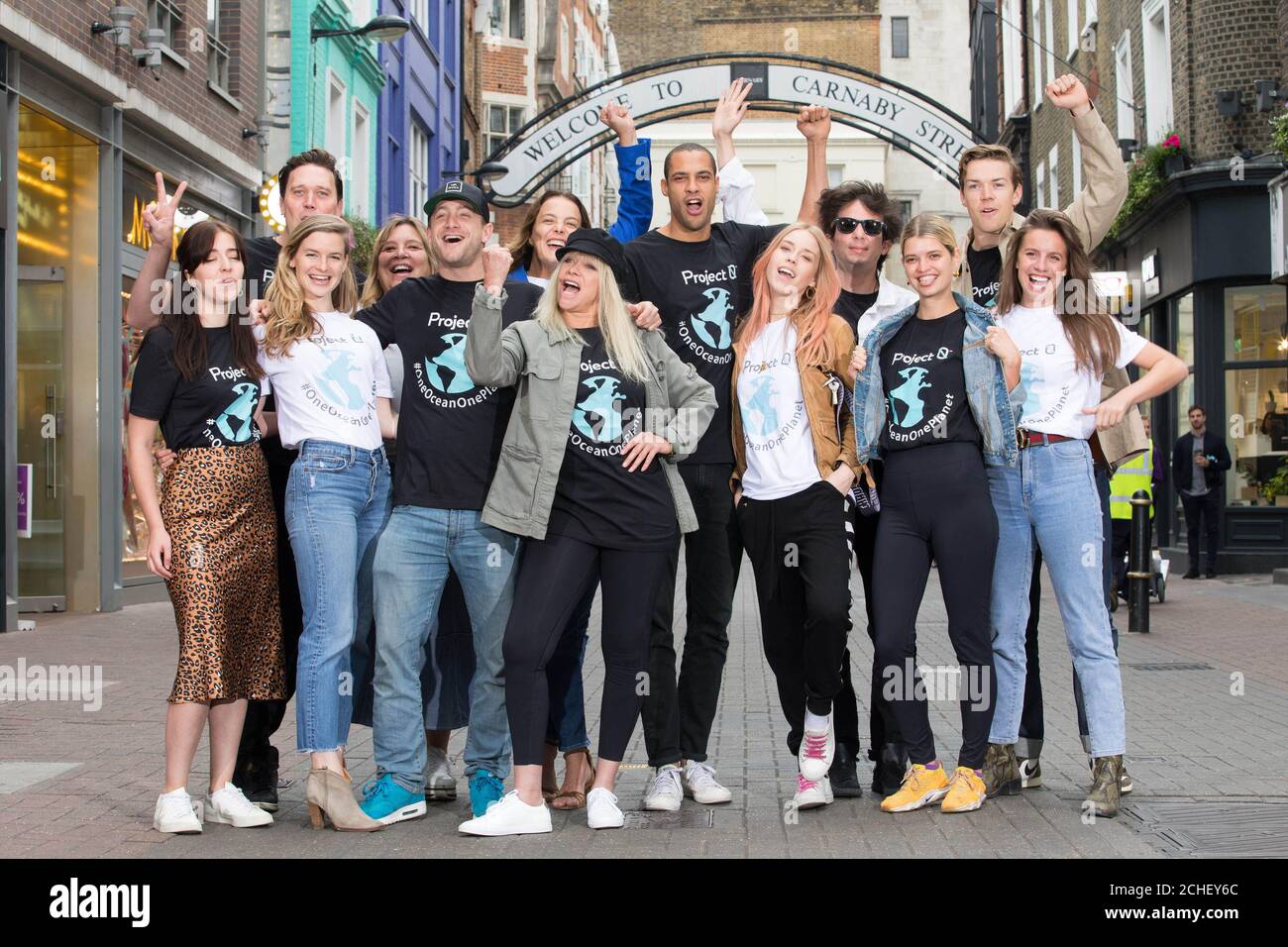 EDITORIAL USE ONLY (Left to right) Besma Whayeb, Jake McDonald, Amy ...