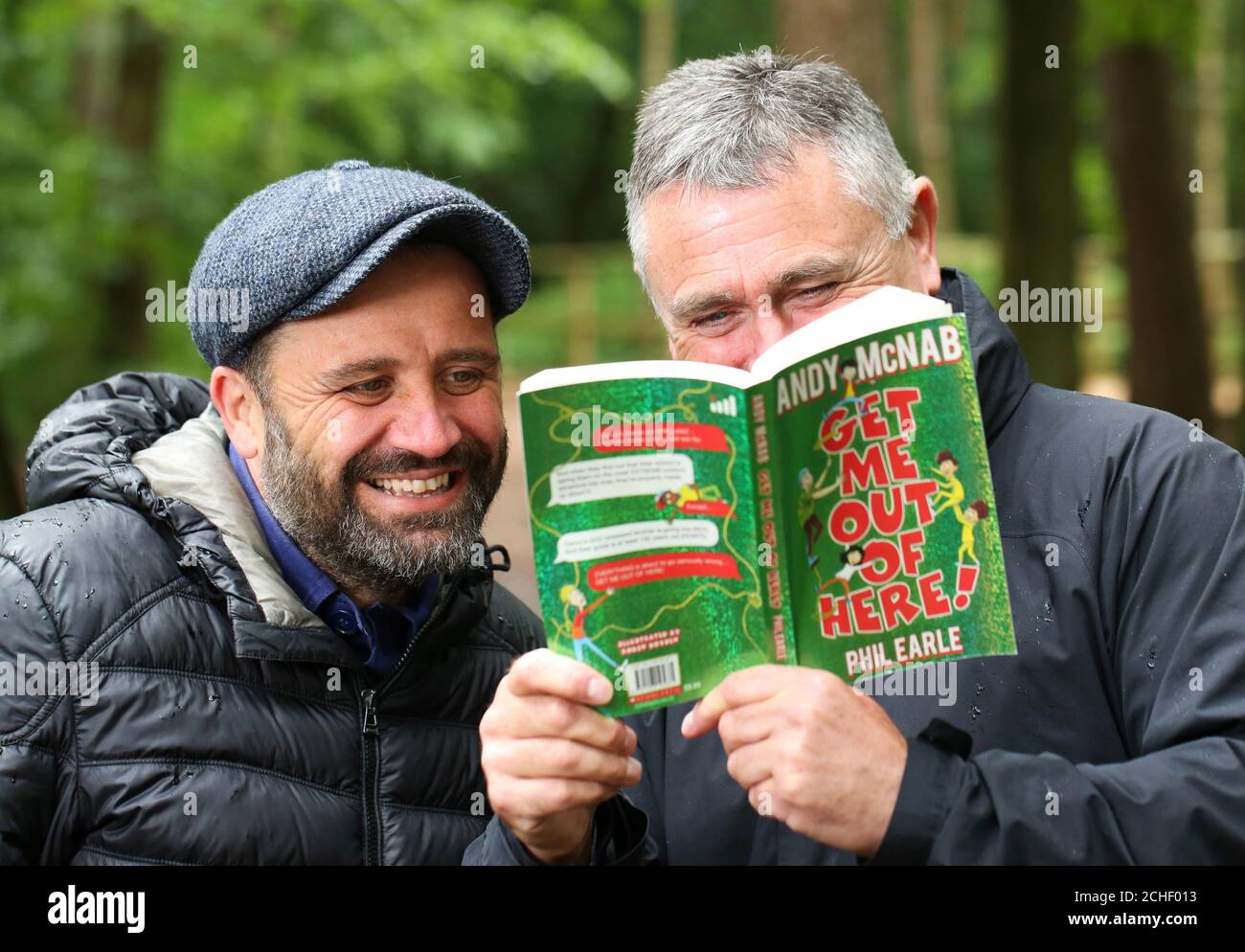 EDITORIAL USE ONLY Former SAS soldier Andy McNab (right) and author ...
