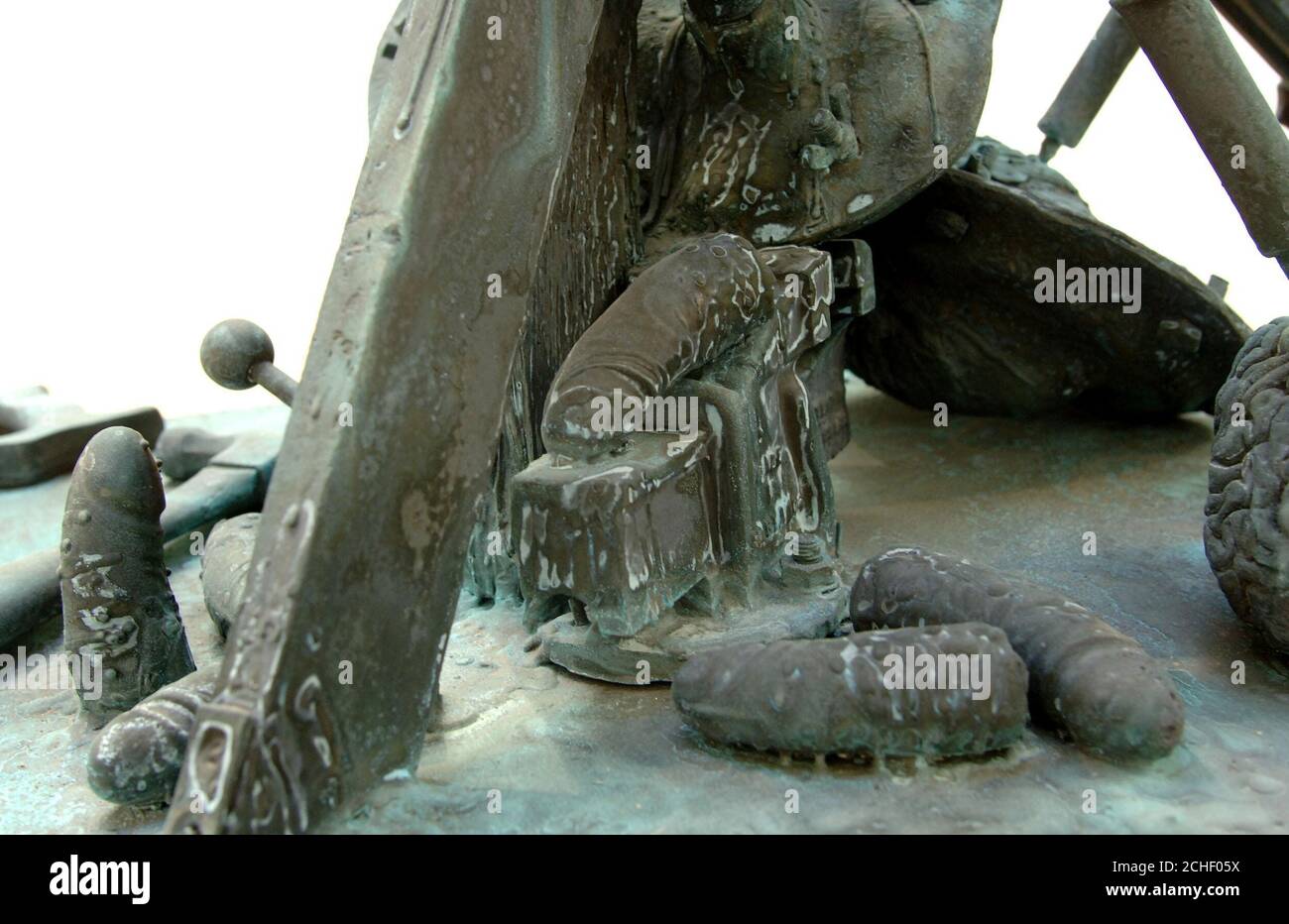 NOTE GRAPHIC CONTENT. Detail view of a section of 'When Humans Walked ...