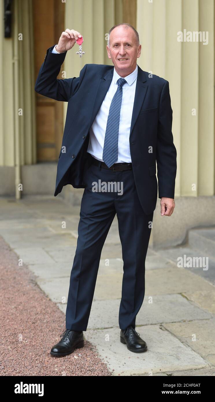 Vernon Unsworth with his MBE following an investiture ceremony at ...