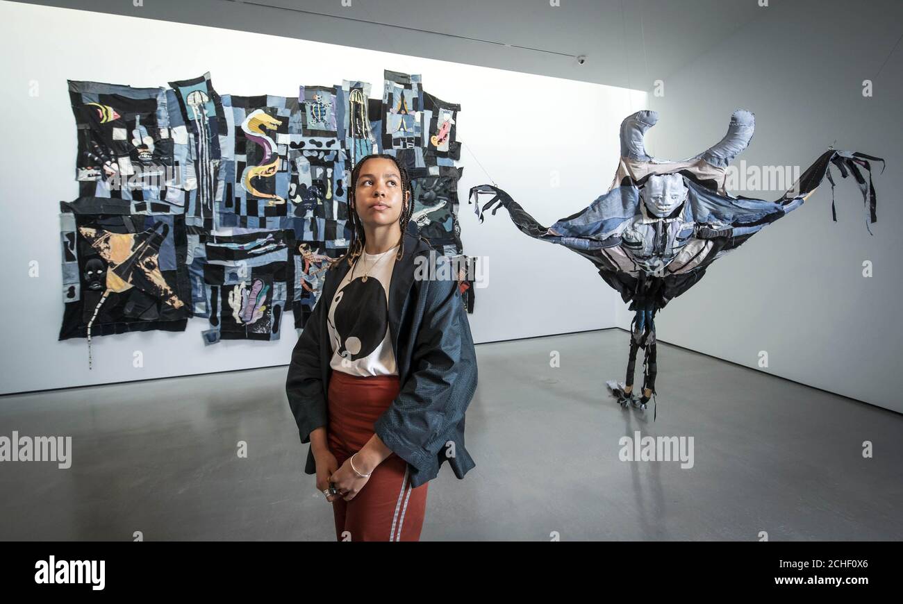 EDITORIAL USE ONLY Artist Tau Lewis, aged 26, has her first exhibition ...