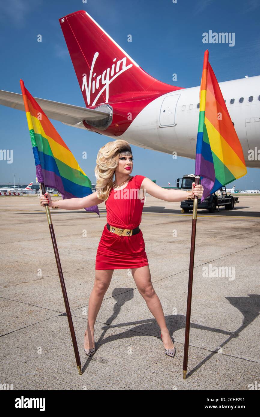 EDITORIAL USE ONLY Drag Queen DJ Jodie Harsh ahead of the Virgin ...