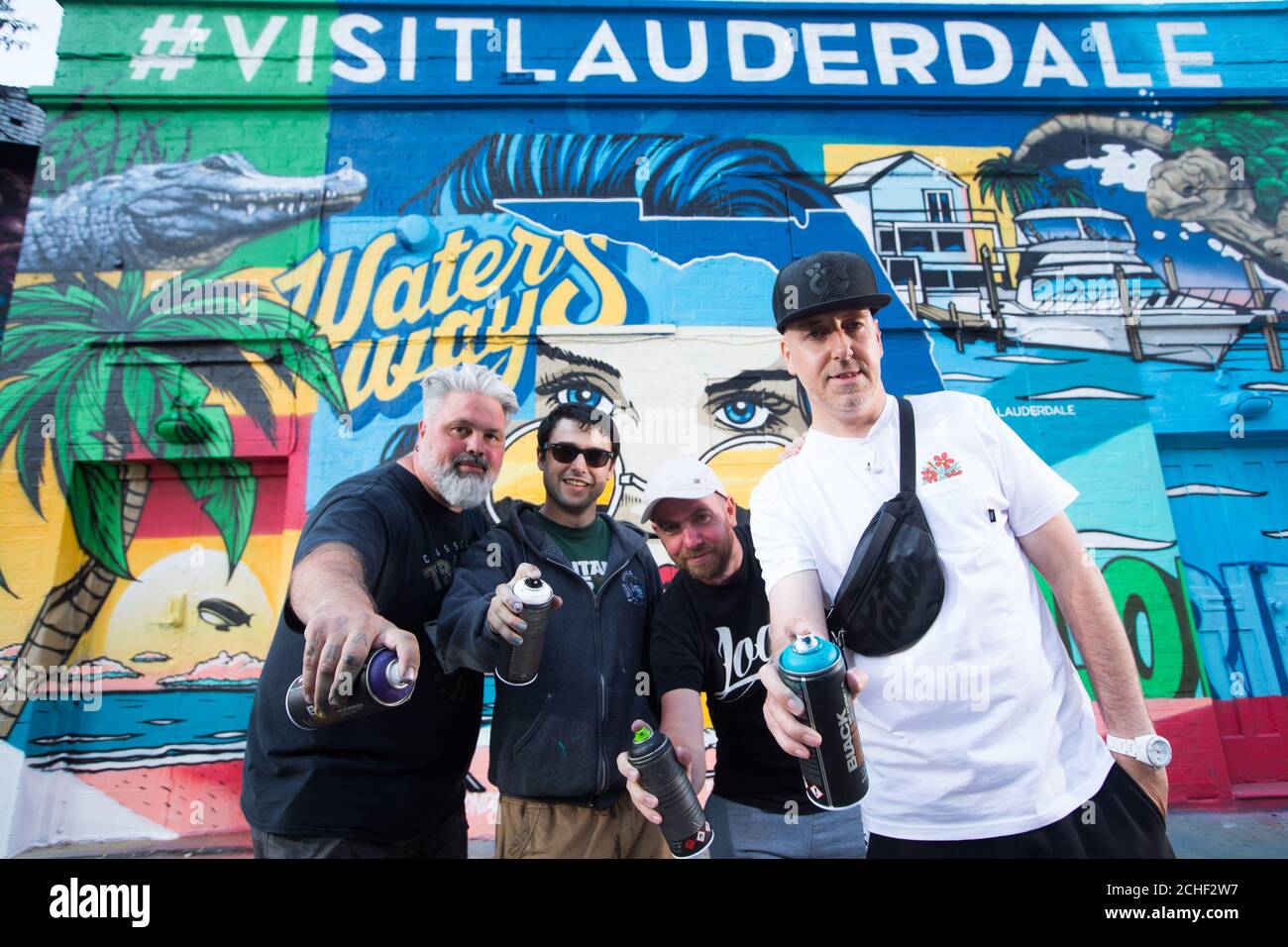 EDITORIAL USE ONLY left-right Mark, Jaime, Steve and Graham from UK ...