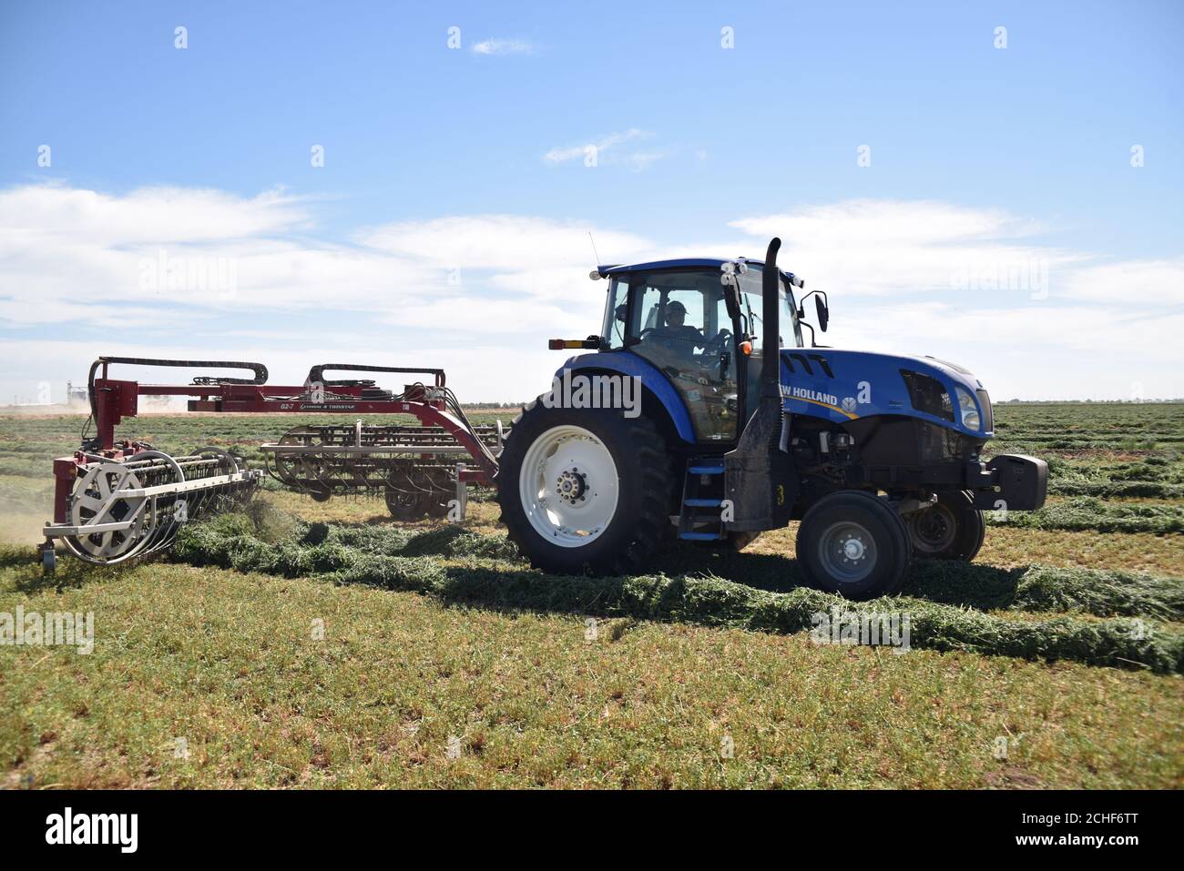 Buckeye, AZ. U.S.A. 6/25/2020. New Holland T56-121 dual power tractor ...