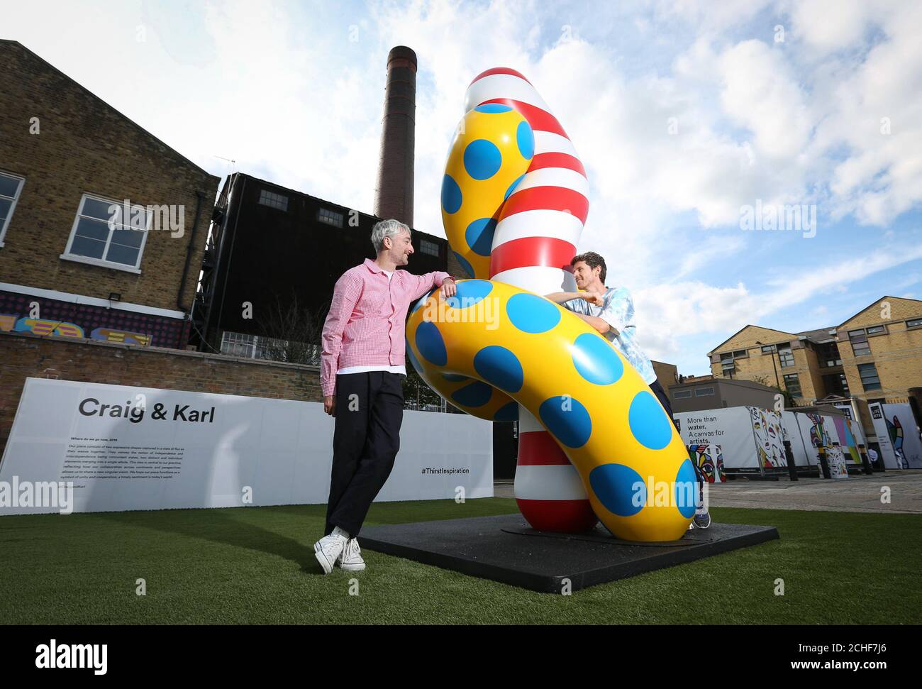 EDITORIAL USE ONLY Artists Karl Maier (left) and Craig Redman (Craig ...