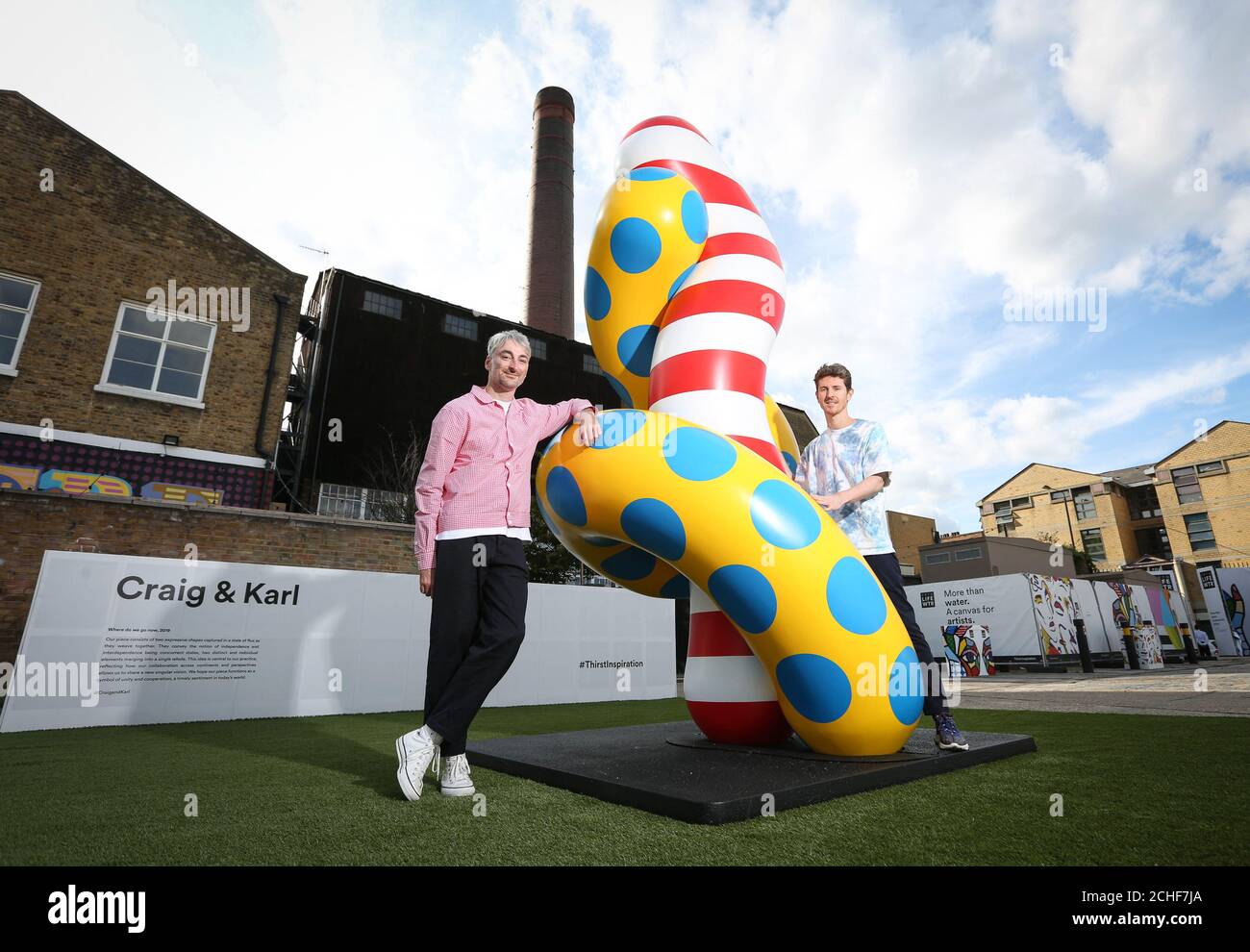 EDITORIAL USE ONLY Artists Karl Maier (left) and Craig Redman (Craig ...