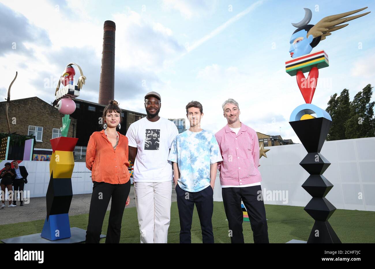 EDITORIAL USE ONLY Artist Lynnie Z (left), Yinka llori, Craig & Karl ...