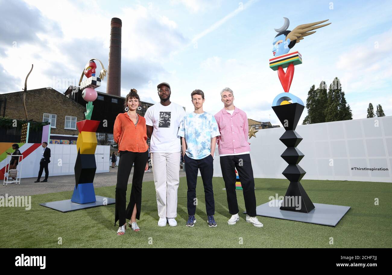 EDITORIAL USE ONLY Artist Lynnie Z (left), Yinka llori, Craig & Karl ...