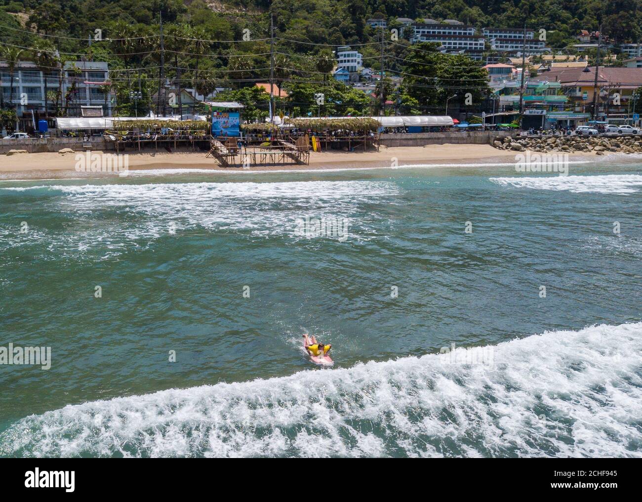 Phuket, Thailand. 14th Sep, 2020. In this aerial photo, a contestant ...