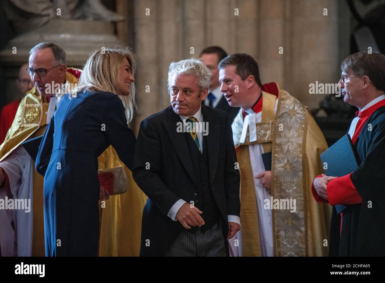Speaker of the House of Commons, John Bercow and wife Sally arriving ...