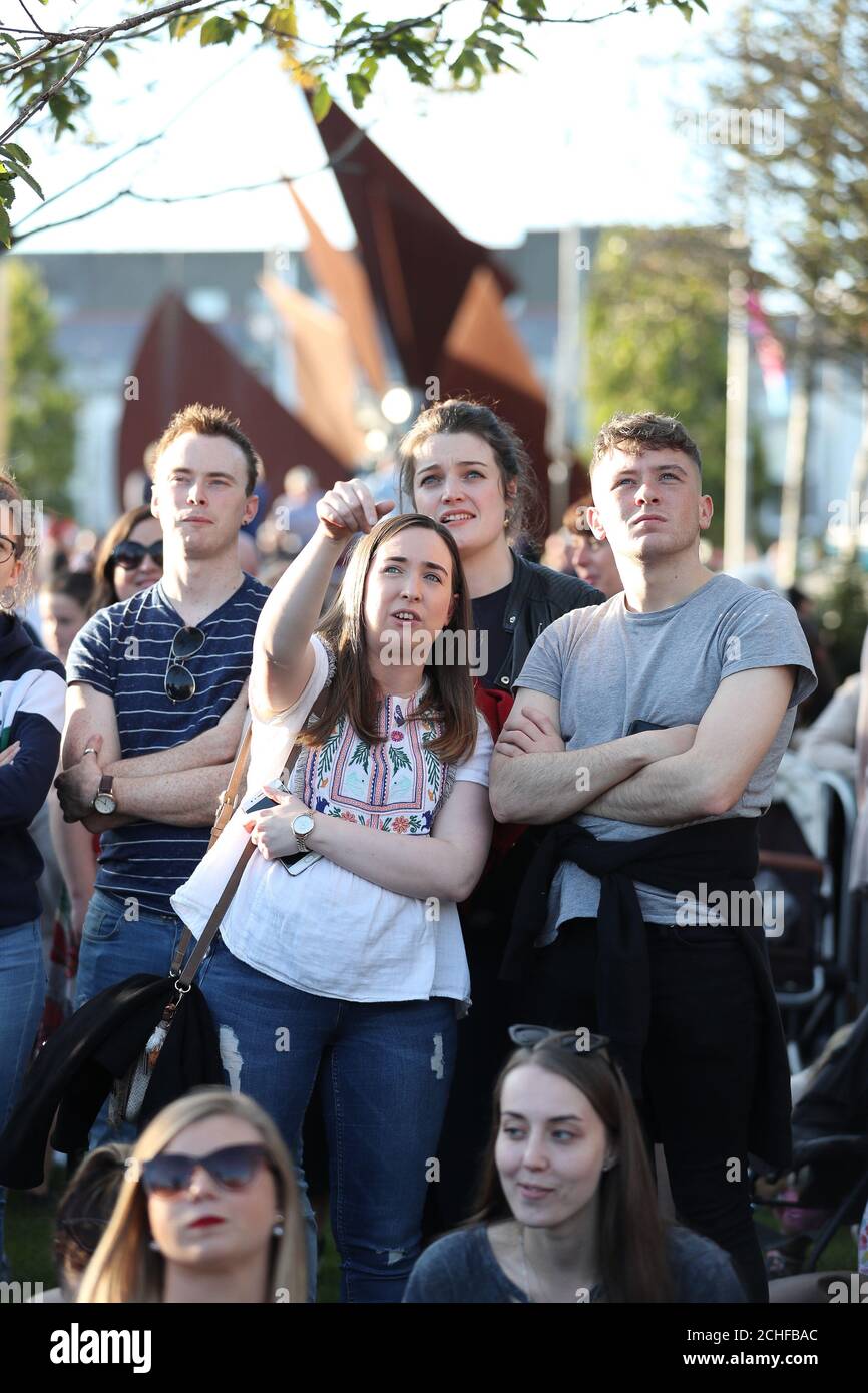 EDITORIAL USE ONLY Crowds gather to watch French performance company ...