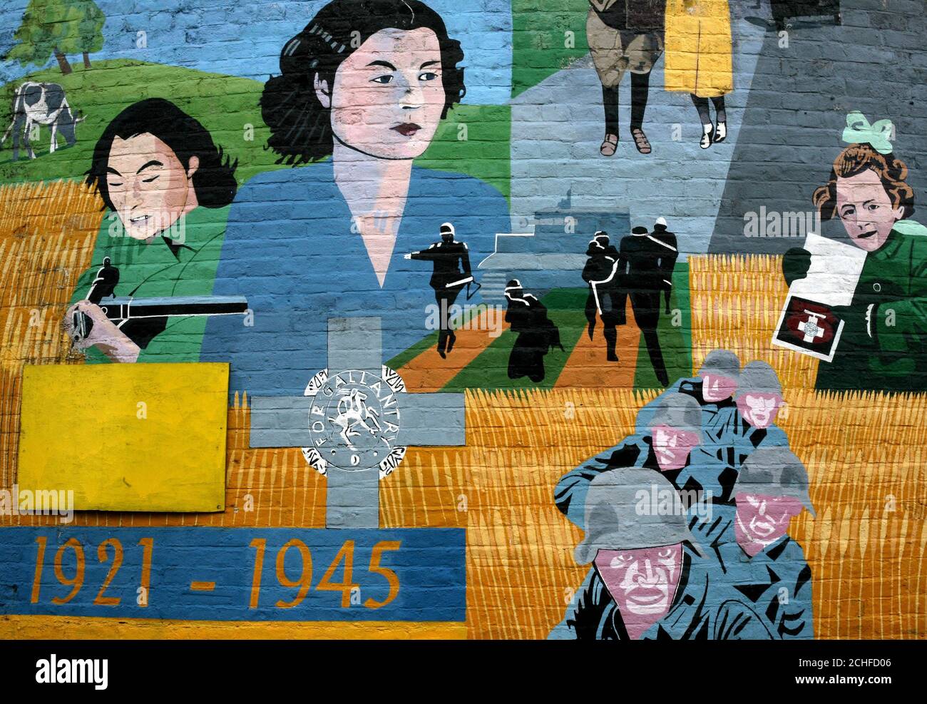 Stockwell Memorial Garden mural, which is situated on the deep-level ...