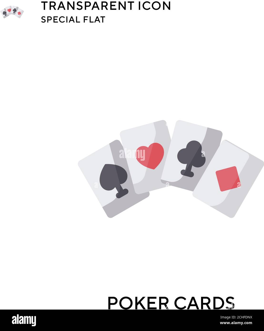 Poker cards vector icon. Flat style illustration. EPS 10 vector Stock ...