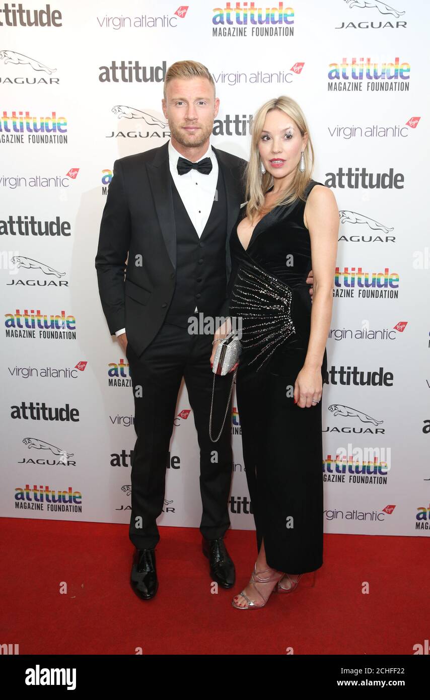 EDITORIAL USE ONLY Andrew 'Freddie' Flintoff and wife Rachael attends ...