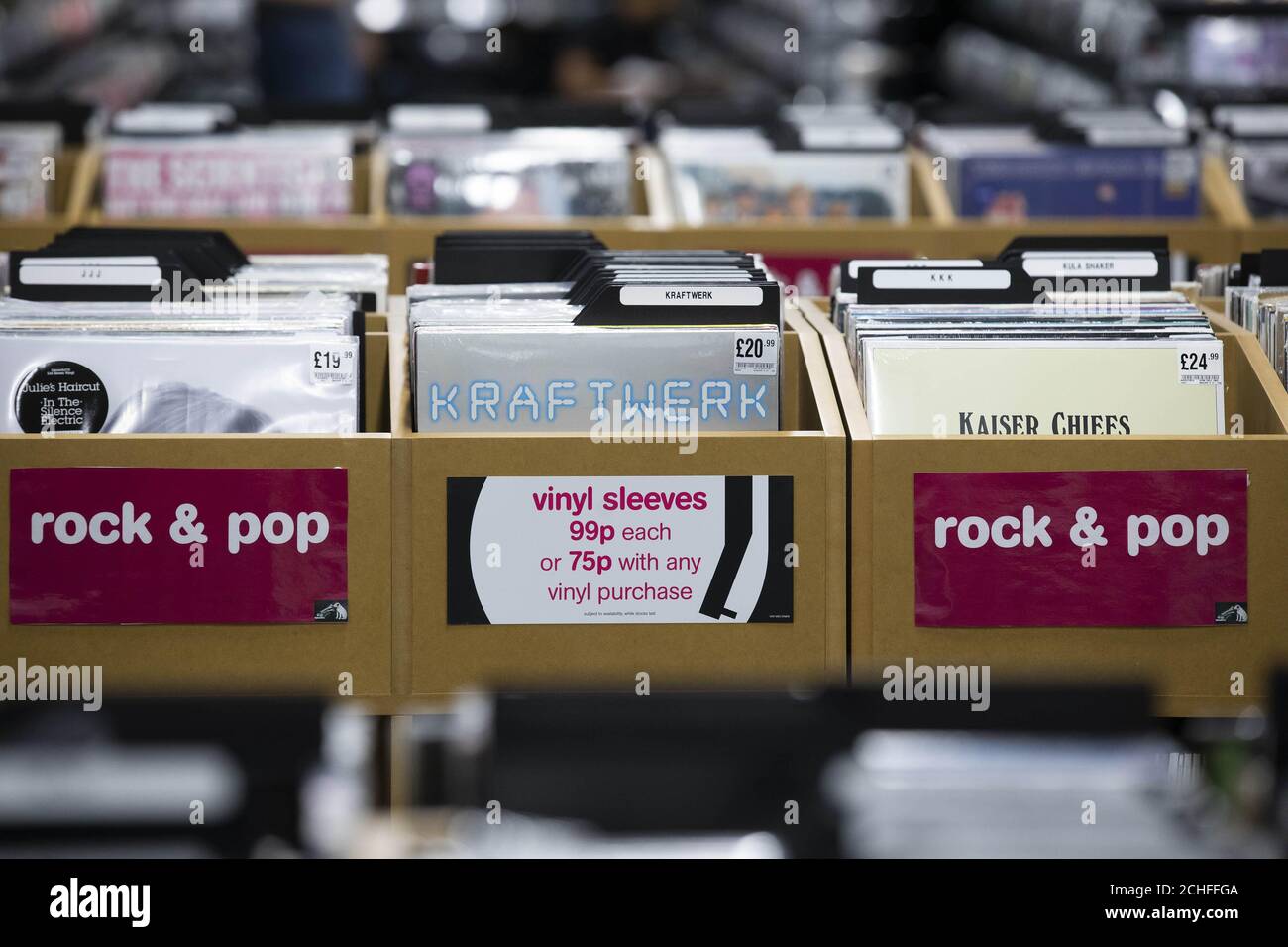EDITORIAL USE ONLY General views of the hmv Vault in Birmingham ...