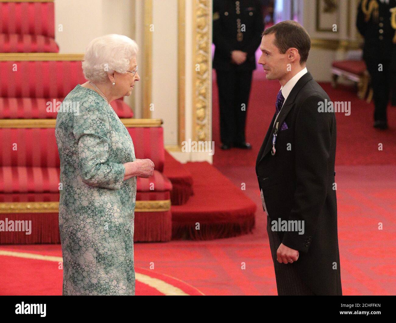 Mr. Christopher Jewell is decorated with the Queen's Gallantry Medal by ...