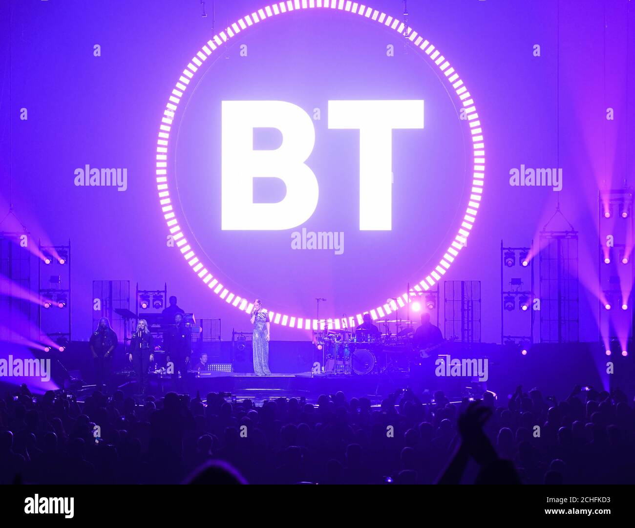 EDITORIAL USE ONLY Singer Jess Glynne performs at Wembley Arena in ...