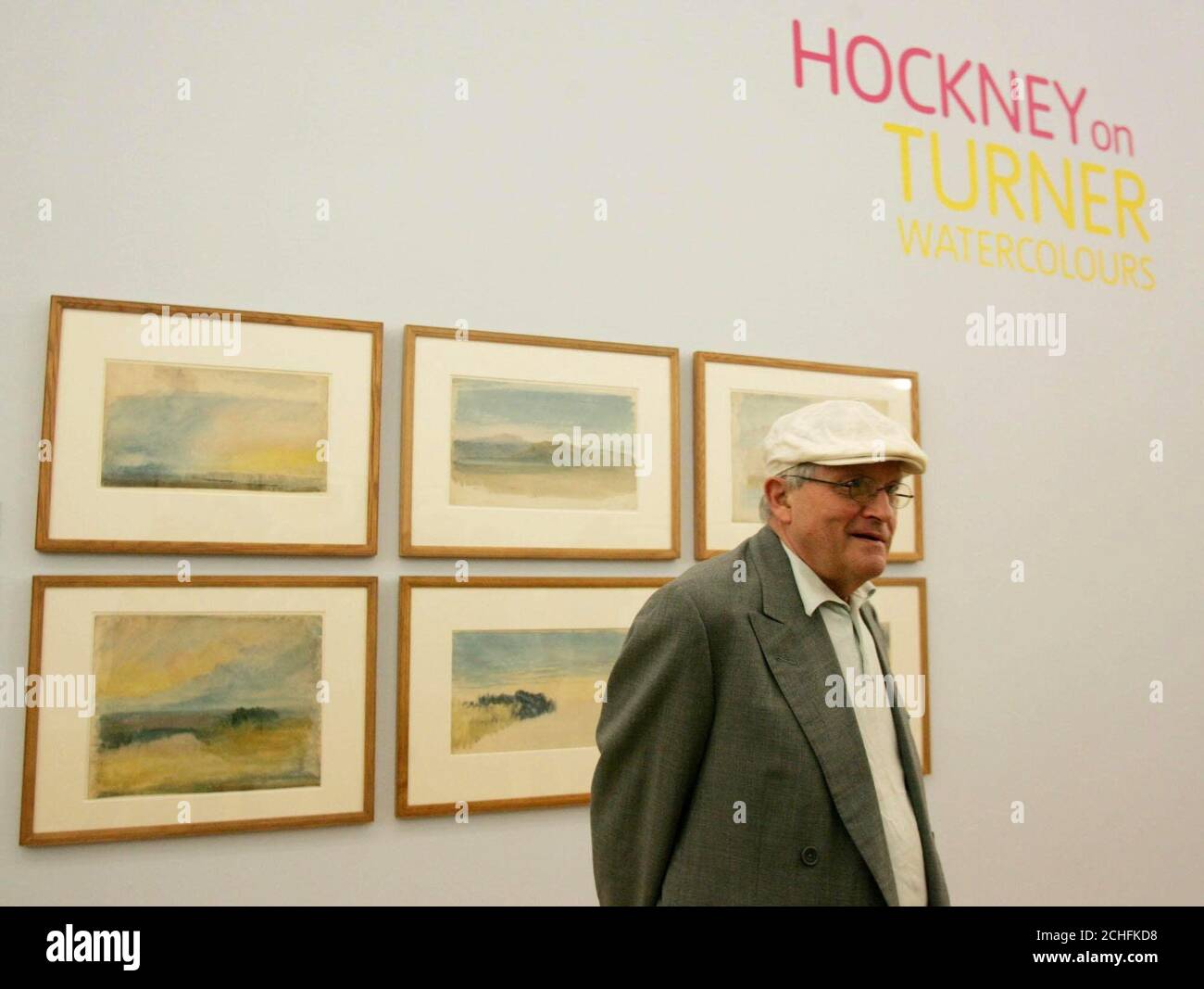 Artist David Hockney unveils the BP Exhibition: Hockney on Turner ...