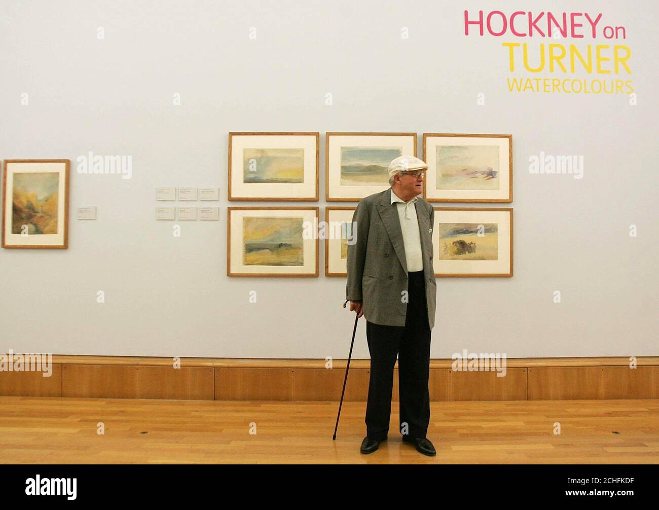 Artist David Hockney unveils the BP Exhibition: Hockney on Turner ...
