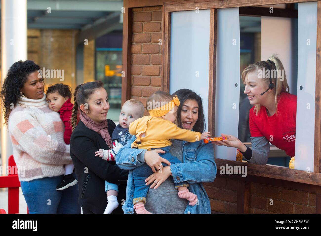 EDITORIAL USE ONLY Julia Cohen and her daughter Ella, aged 10 months ...