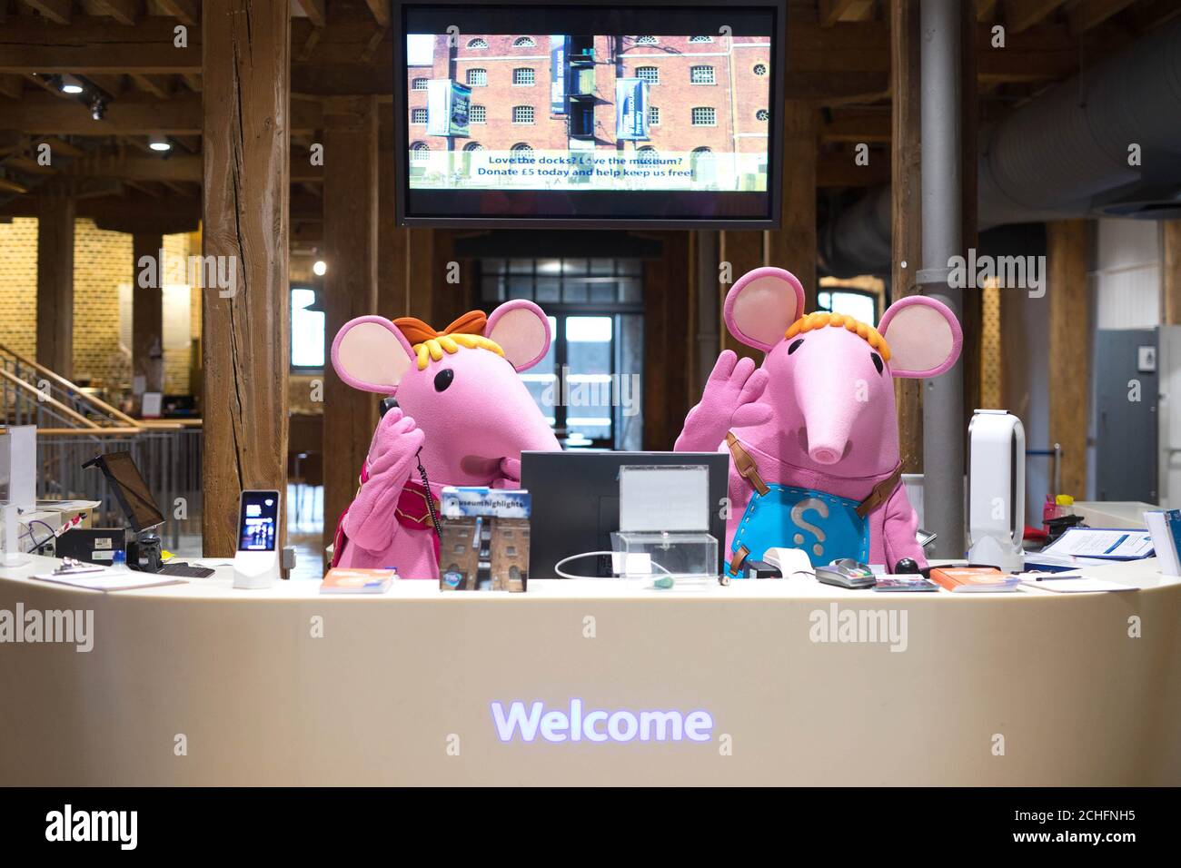 EDITORIAL USE ONLY Tiny and Small, characters from the BBC stop-motion ...