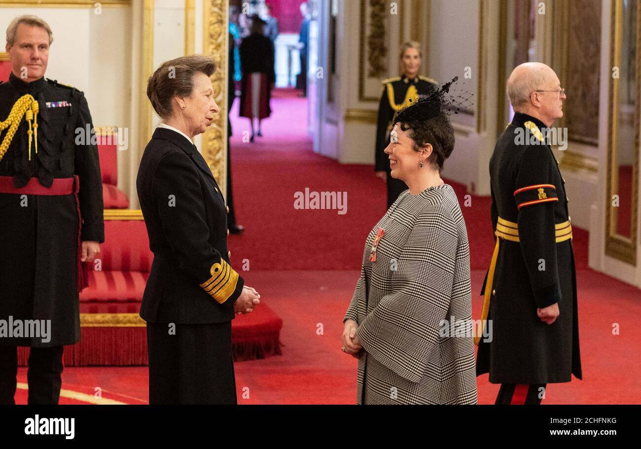 Actress Olivia Colman (real name Sarah Sinclair) receives a CBE ...