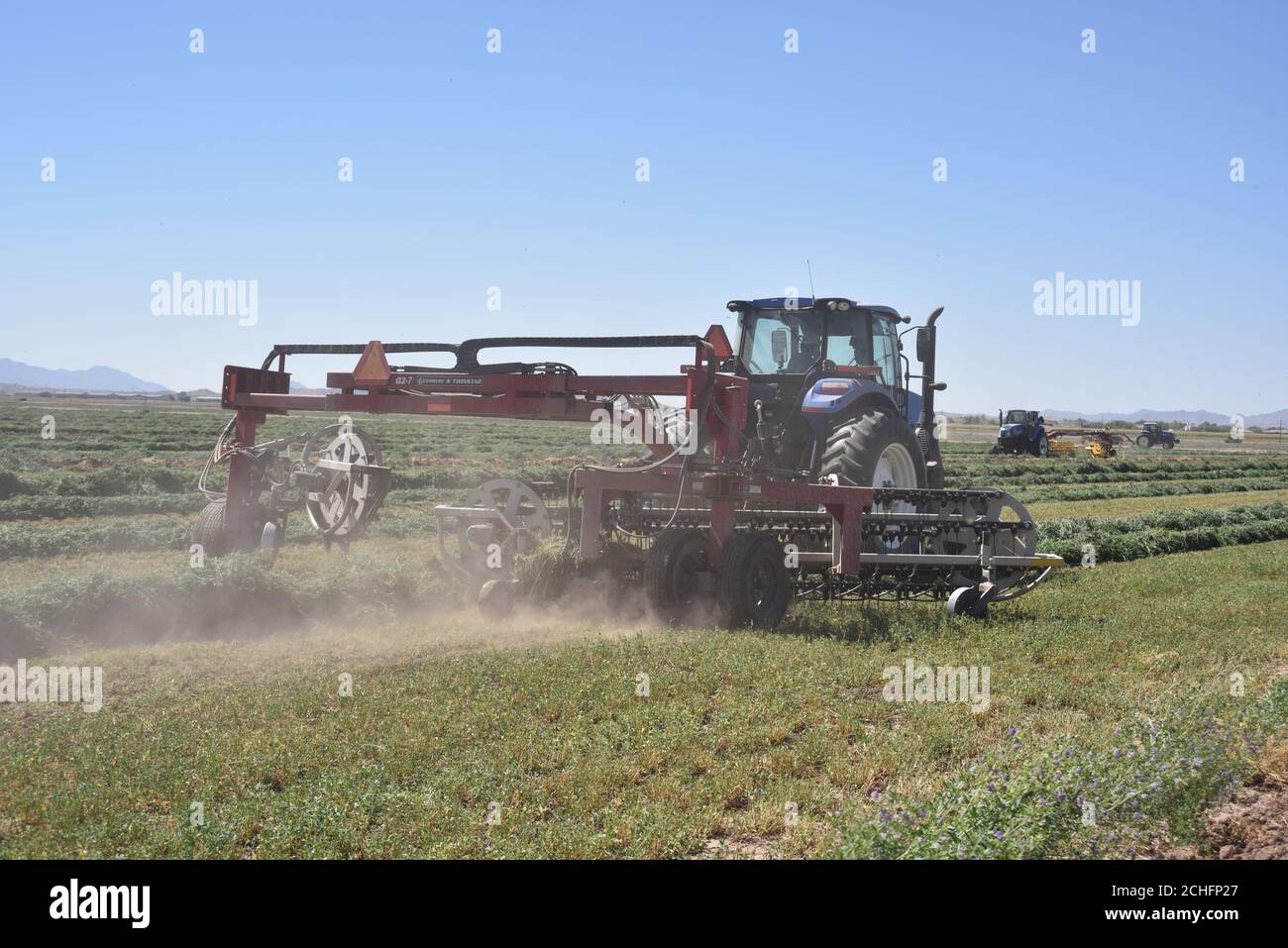 Buckeye, AZ. U.S.A. 6/25/2020. New Holland T56-121 dual power tractor ...