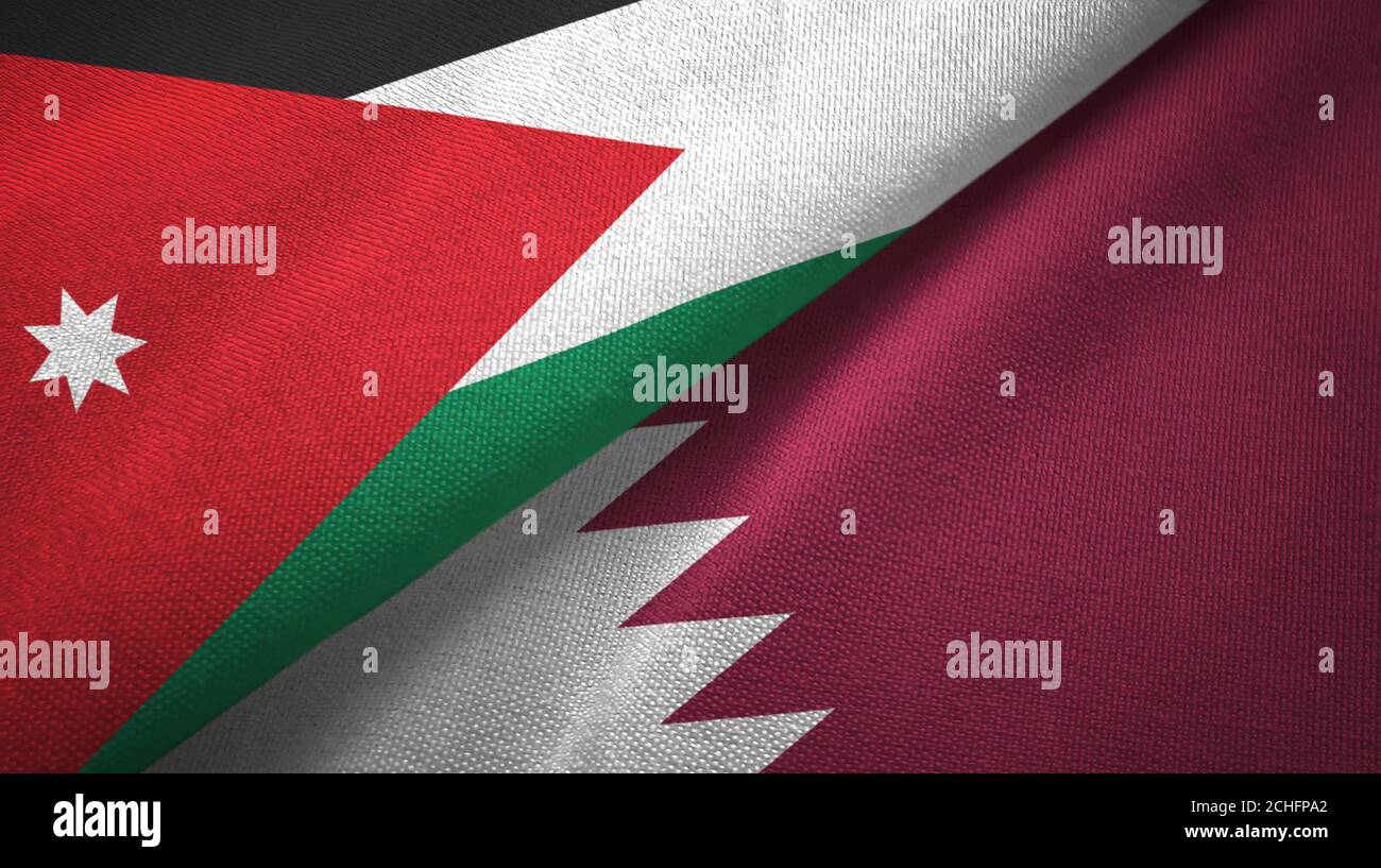 Jordan qatar flag hi-res stock photography and images - Alamy