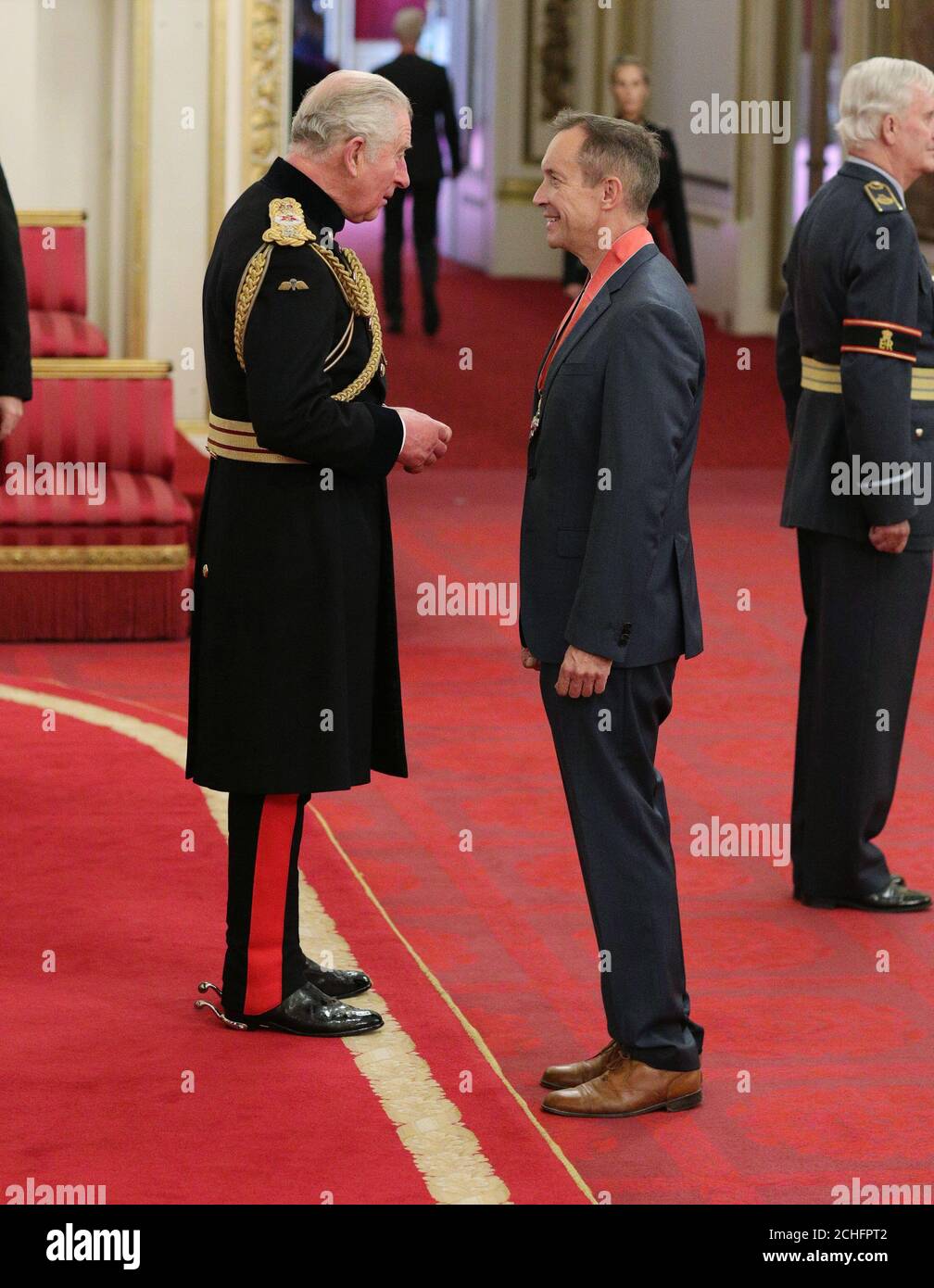 Made cbe by prince wales investiture ceremony buckingham palace hi-res ...