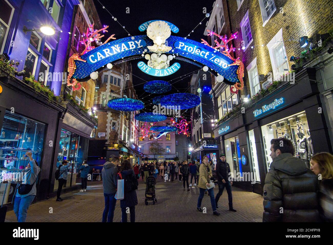 General views of the new sustainable, ocean-themed Christmas light ...