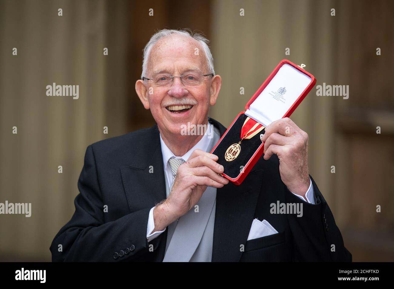 Owner of Tunnock's Sir Boyd Tunnock with his knighthood following an ...