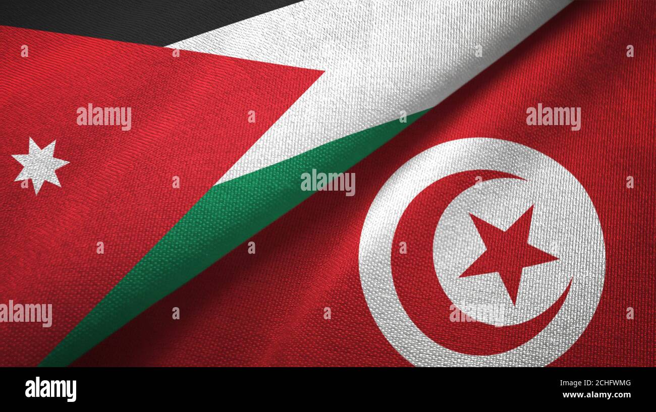 Tunisia jordan flag hi-res stock photography and images - Alamy