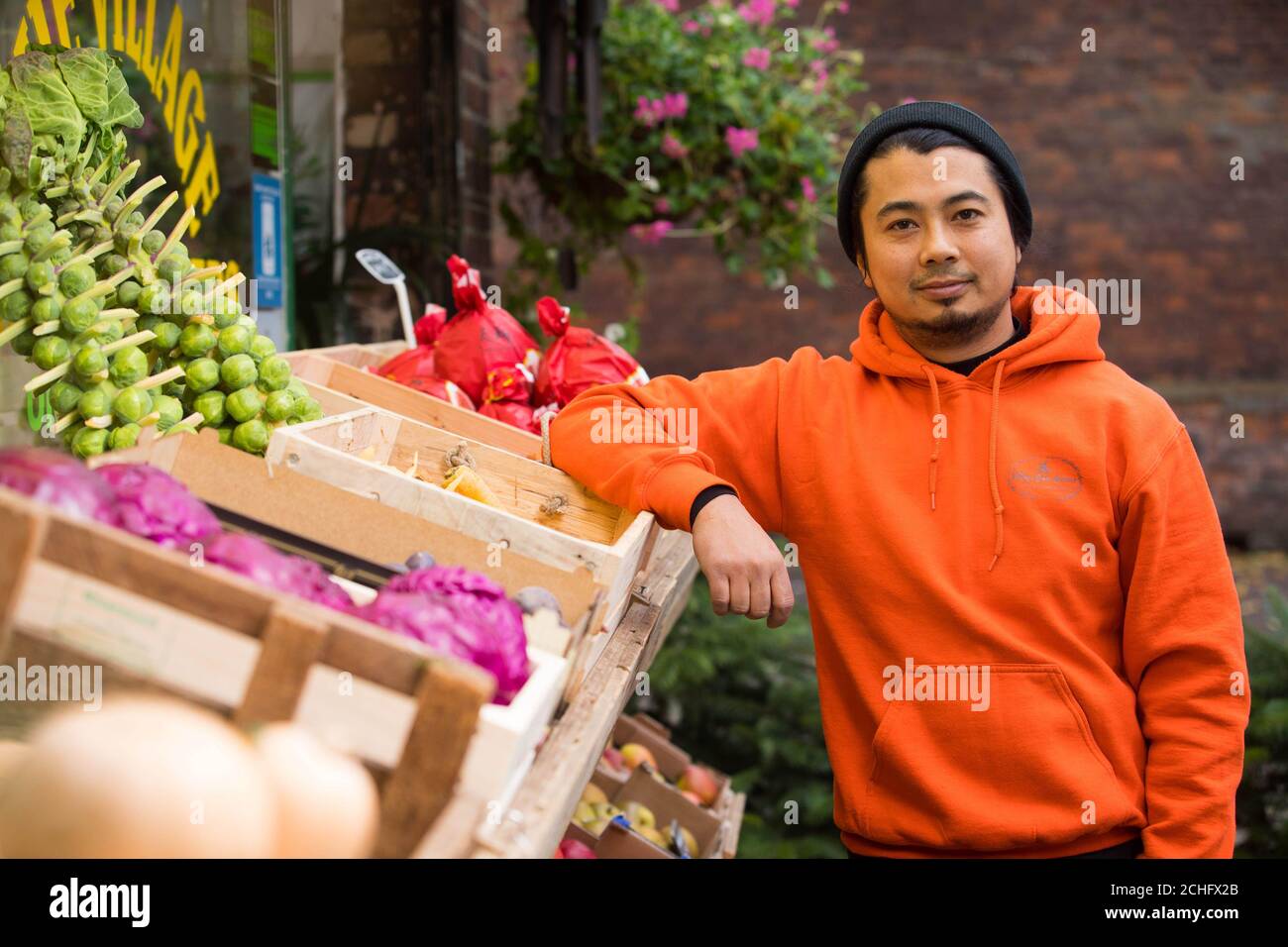 EDITORIAL USE ONLY Bardan Pradhan, owner of Village Greengrocers ??? a ...