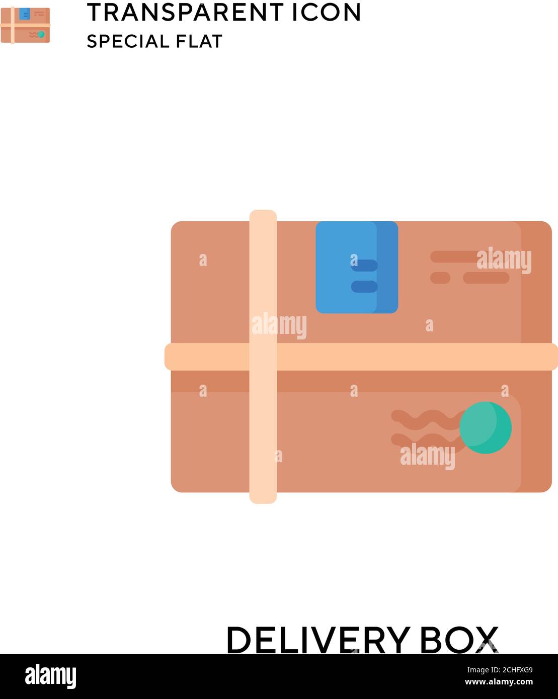 Delivery box vector icon. Flat style illustration. EPS 10 vector Stock ...