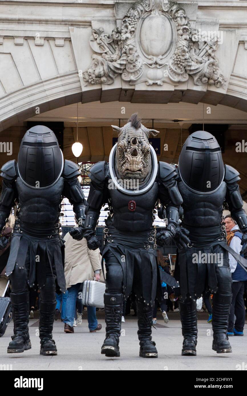 EDITORIAL USE ONLY Doctor Who monsters, the Judoon, at London's ...
