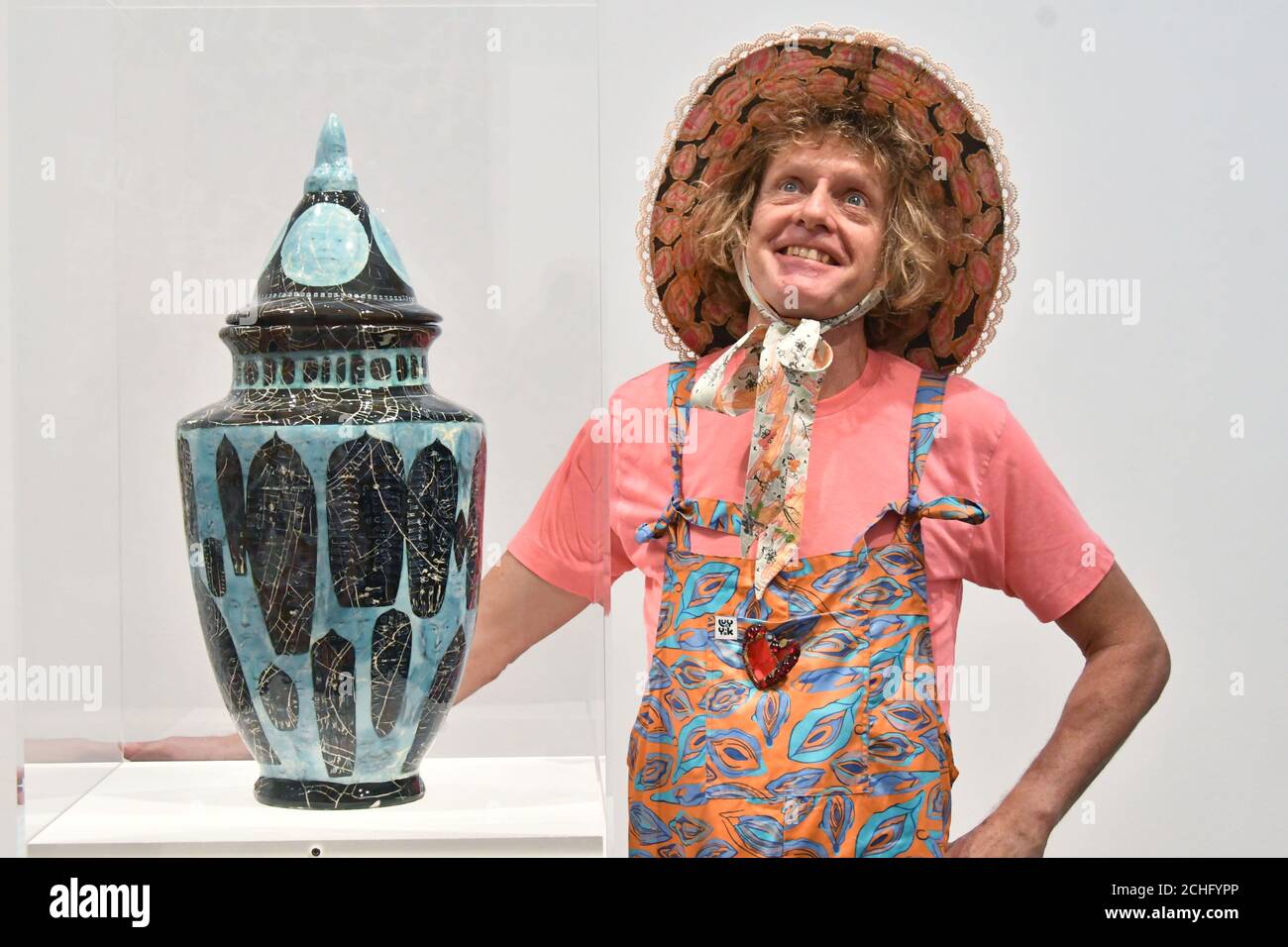 London, UK - 14 September 2020 Grayson Perry with his Warhead, 2020 at ...