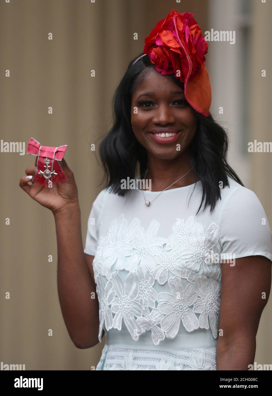 England Women's Netball captain Ama Agbeze after she was made a Member ...