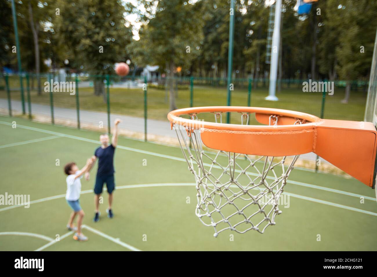 Children throw ball hi-res stock photography and images - Alamy