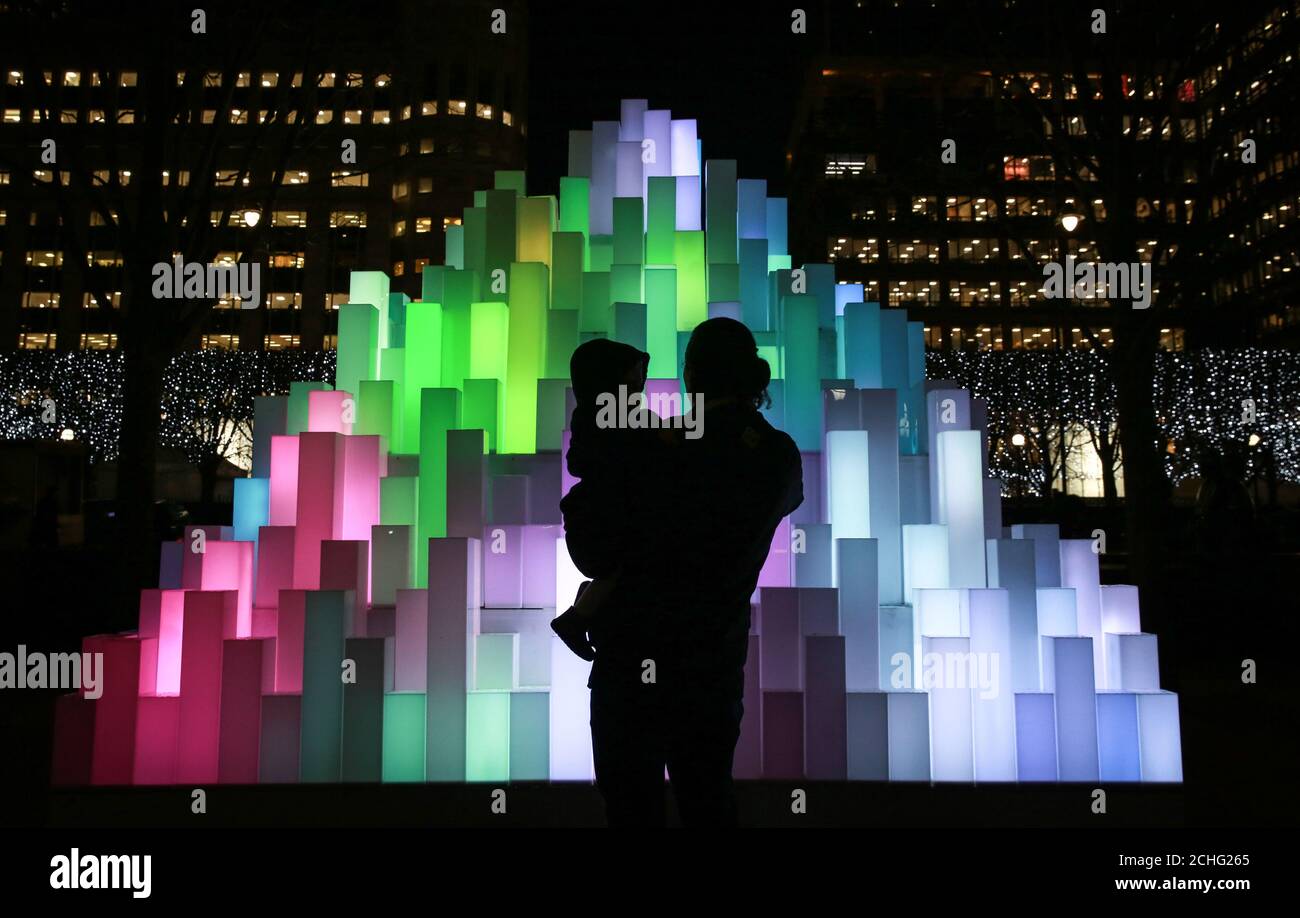 EDITORIAL USE ONLY Installation called Mountain of Light by Angus Muir ...