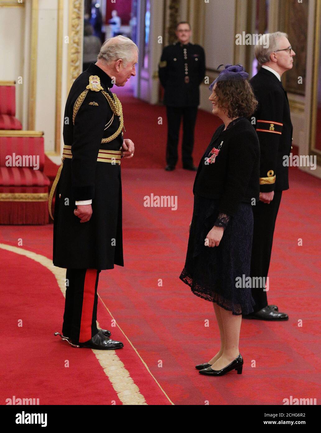 Made mbe by prince wales investiture ceremony buckingham palace hi-res ...