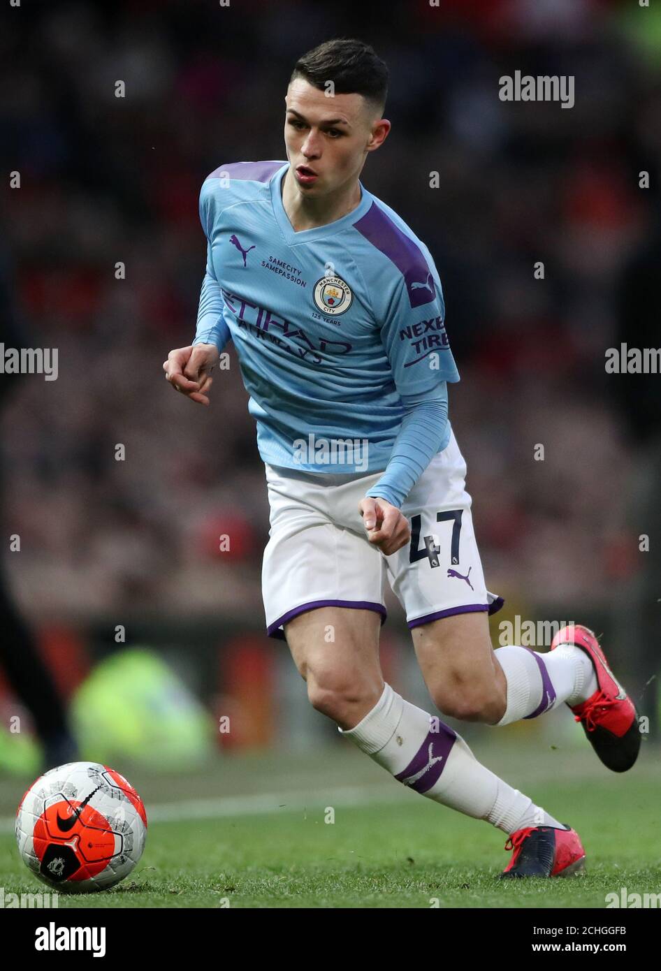 Manchester City's Phil Foden during the Premier League match at Old ...