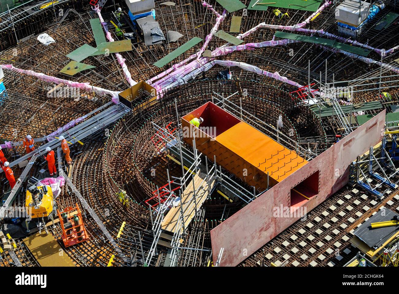 Concrete Pour Into Base Unit 2 Nuclear Reactor High Resolution Stock ...