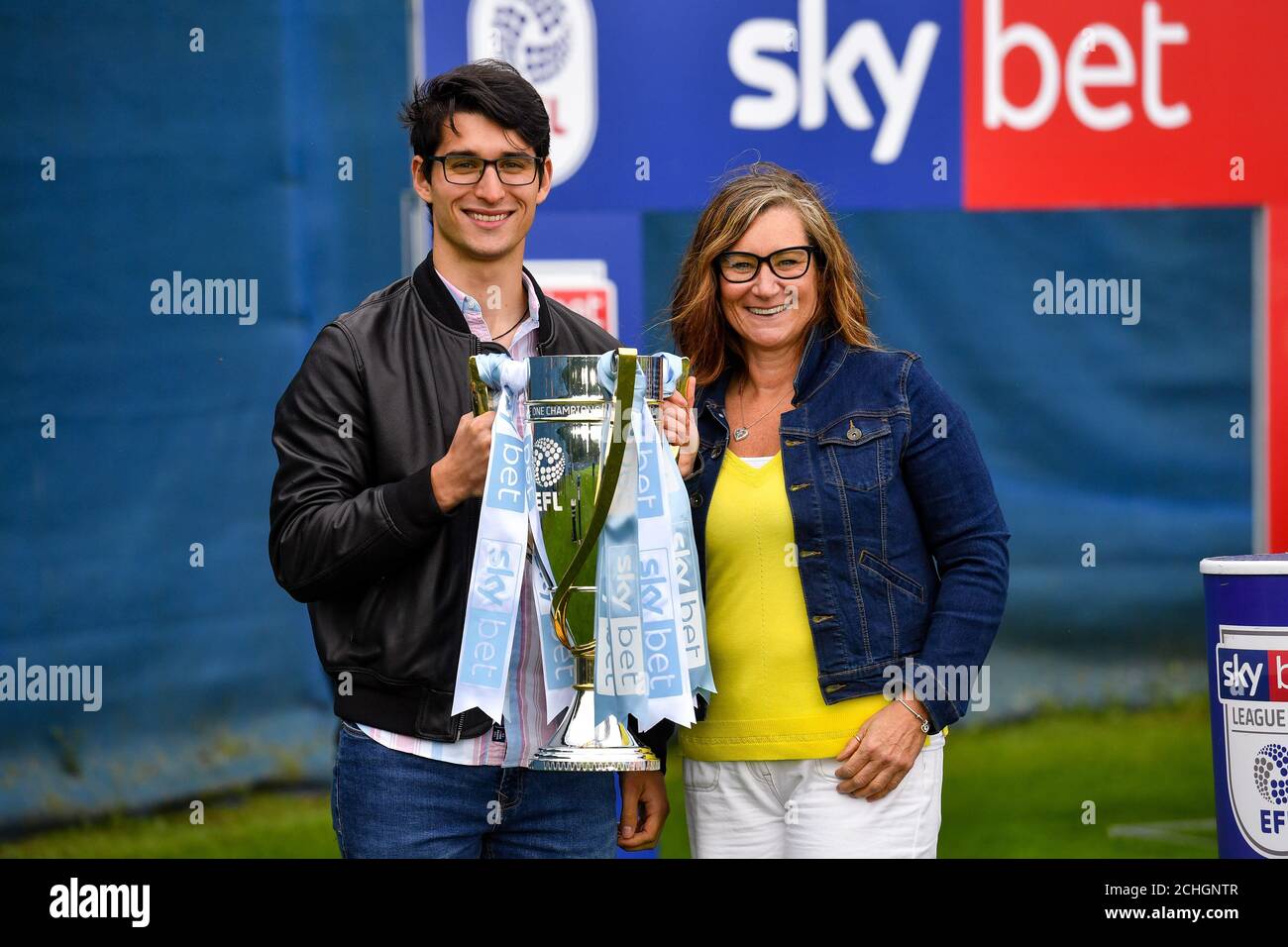 Staff picture during the Trophy Presentation at Ryton training ground ...
